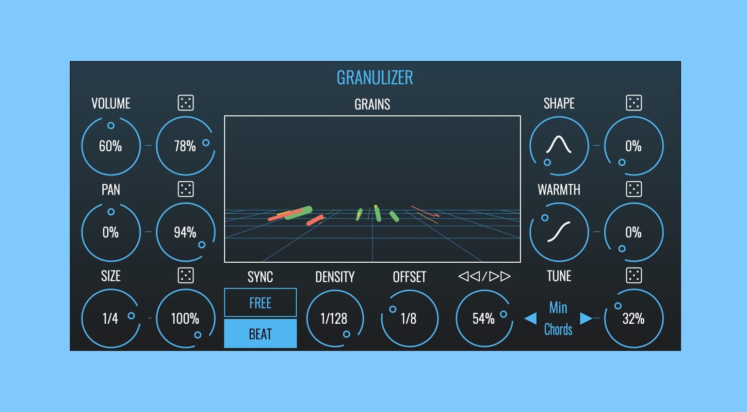 Bleas Granulizer Plug-in: grains, randomisation et visuels 3D